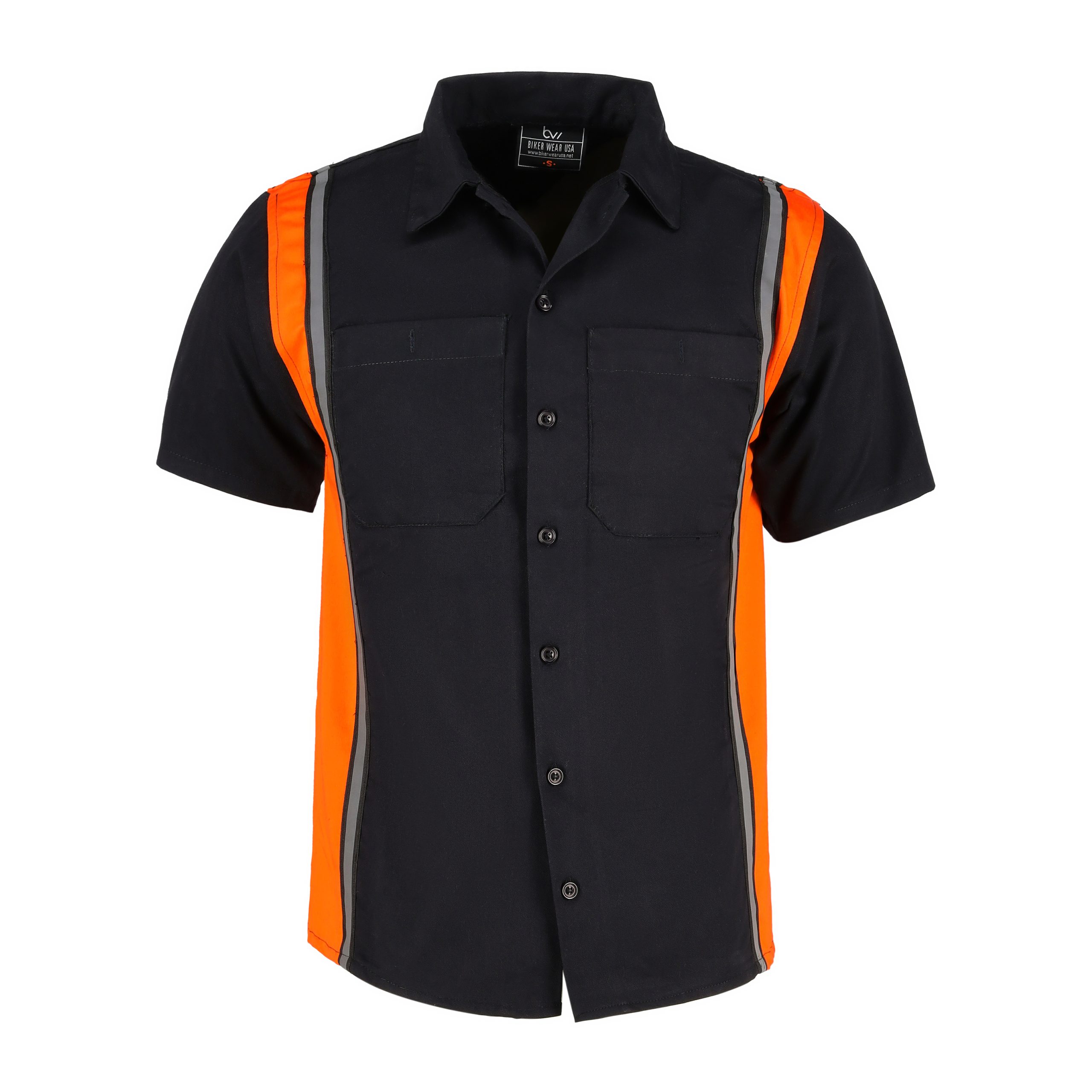 Men's Industrial/Mechanical Work Shirt With Vertical Safety Lining ...