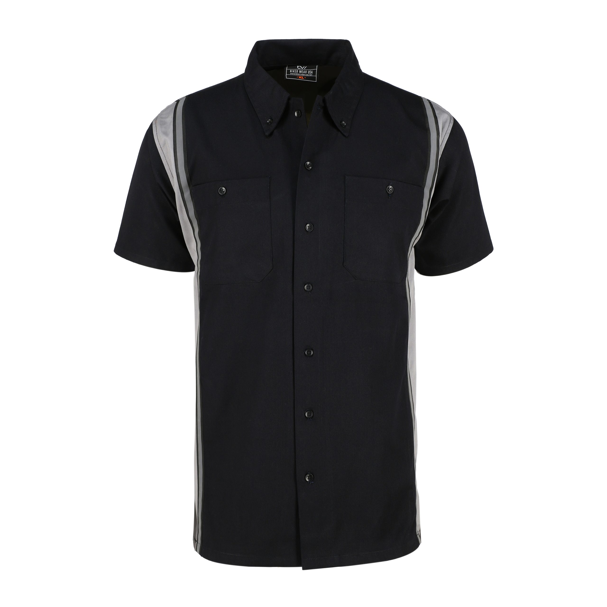 Men's Industrial/Mechanical Work Shirt With Vertical Safety Lining ...