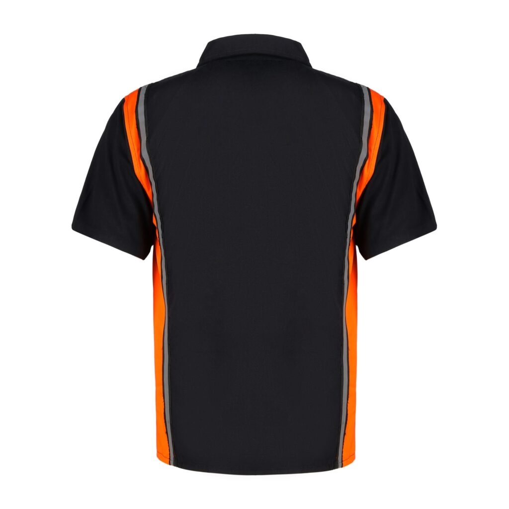 Men’s Industrial/Mechanical Work Shirt With Vertical Safety Lining ...