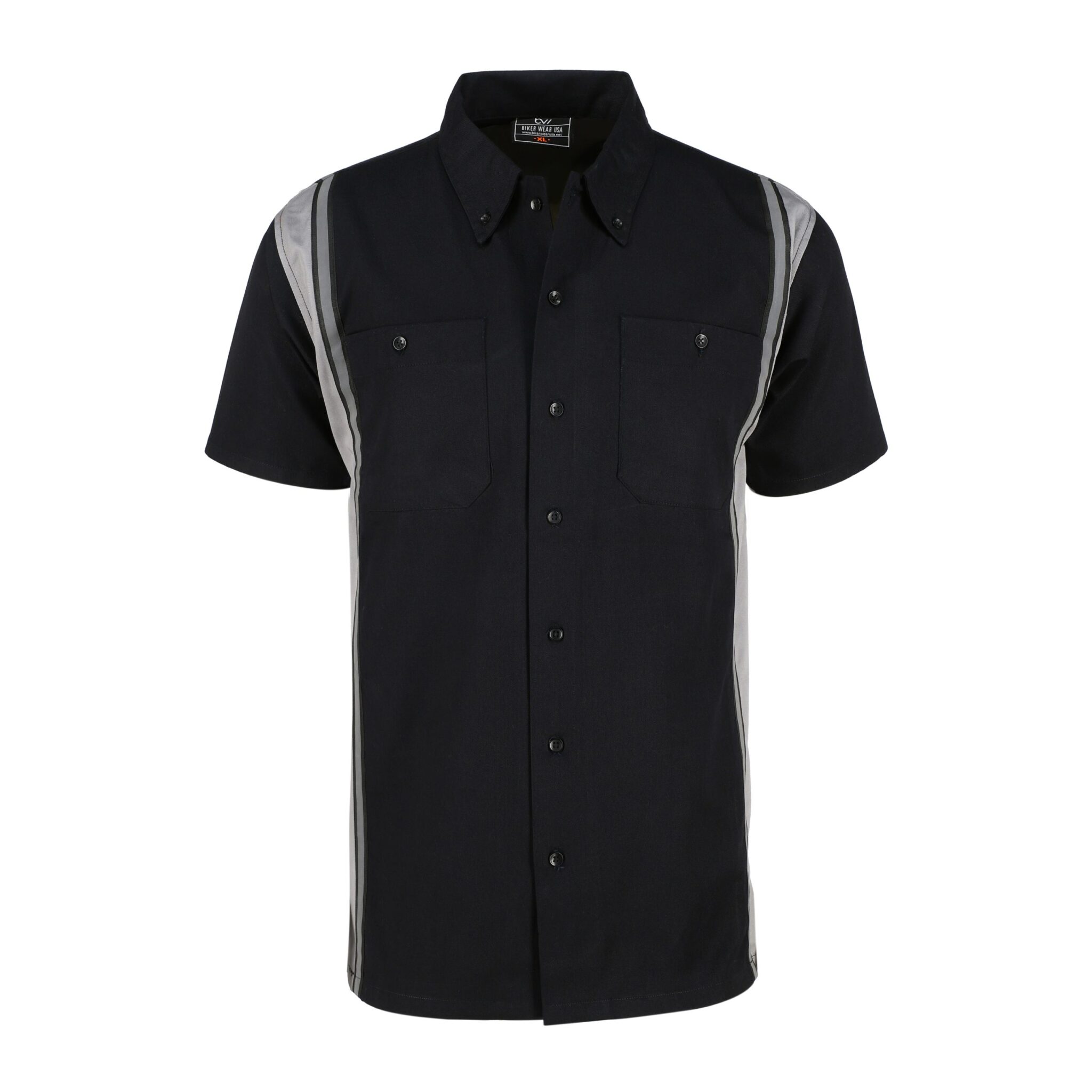 Men’s Industrial/Mechanical Work Shirt With Vertical Safety Lining ...