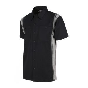 Men’s Industrial/Mechanical Work Shirt With Vertical Safety Lining ...