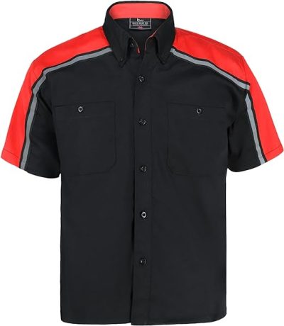 Men’s Industrial/Mechanical Work Shirt With Shoulder Reflective Lining ...